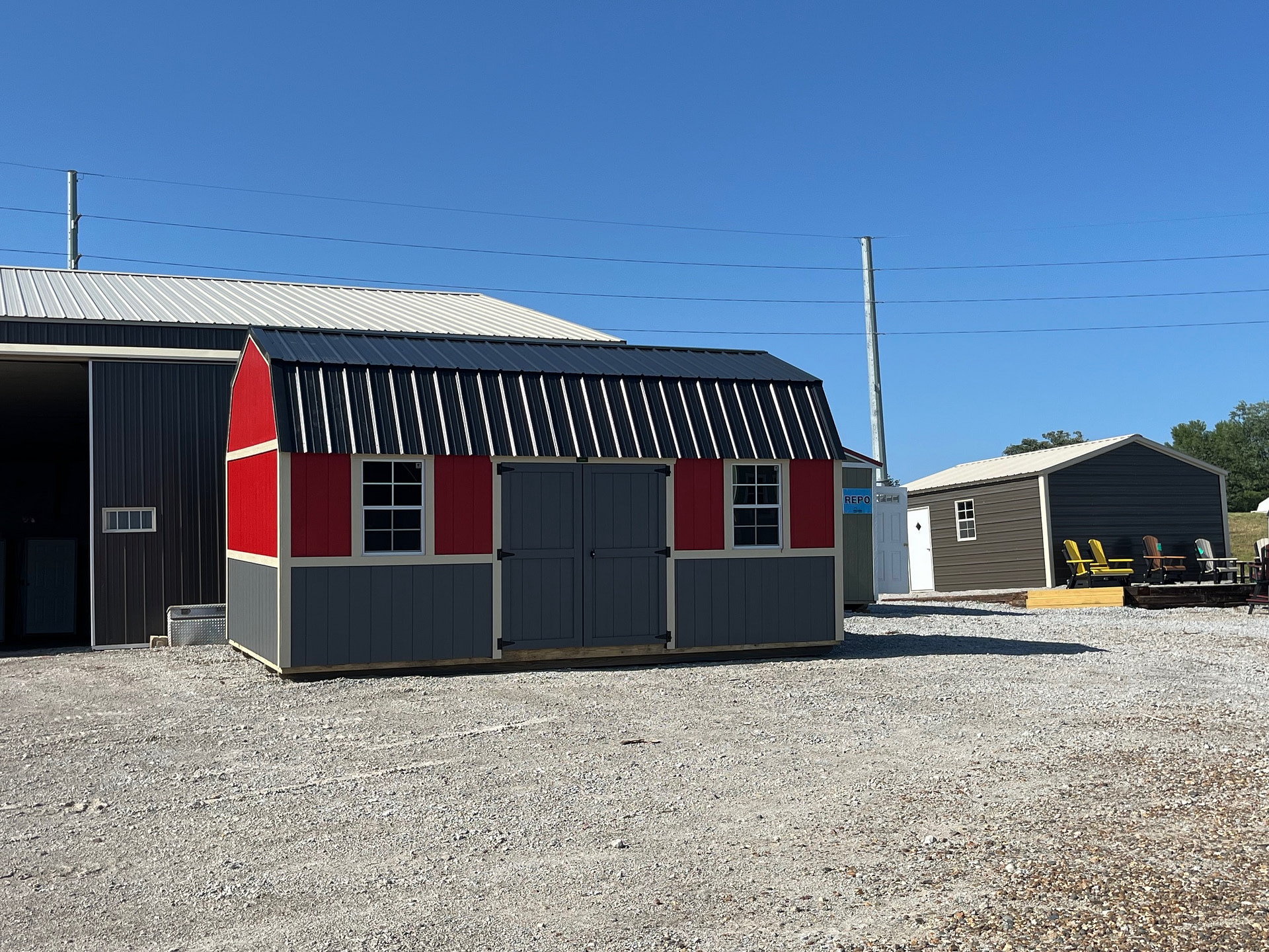 2-tone 12x20 Side Lofted Barn