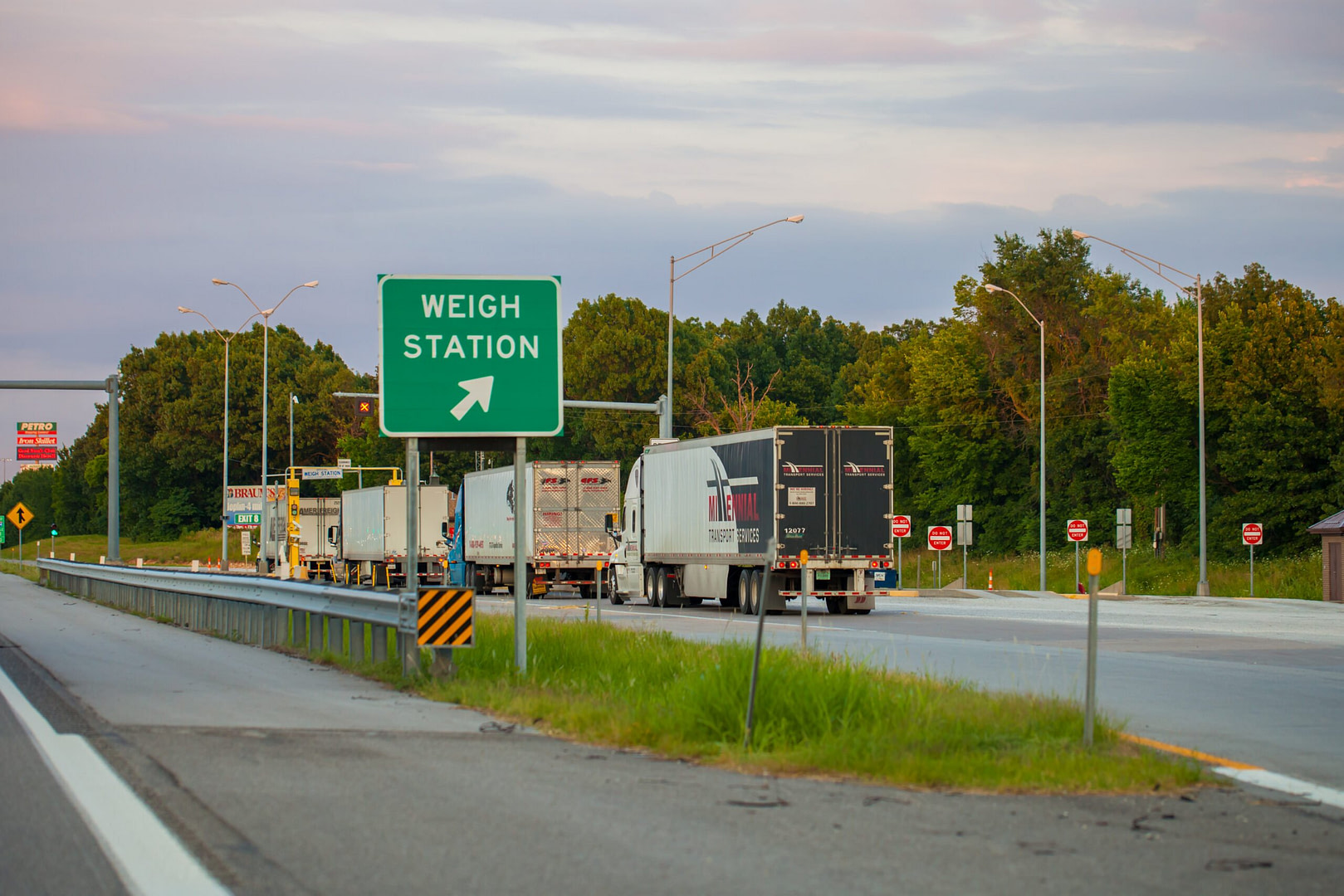 Inside a weigh station