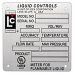 Rating & Specification Plates | Custom Data Plates & Labels