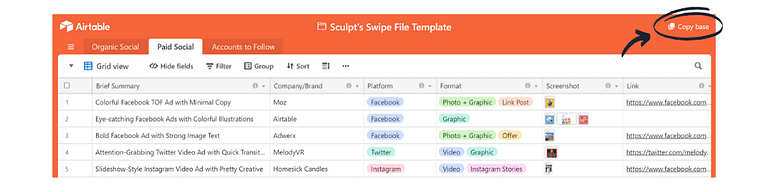 How to Build a Social Media Swipe File [Free Template]